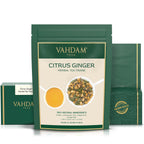 caffeine-free chamomile and ginger infusion