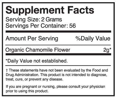 caffeine-free chamomile flower tea