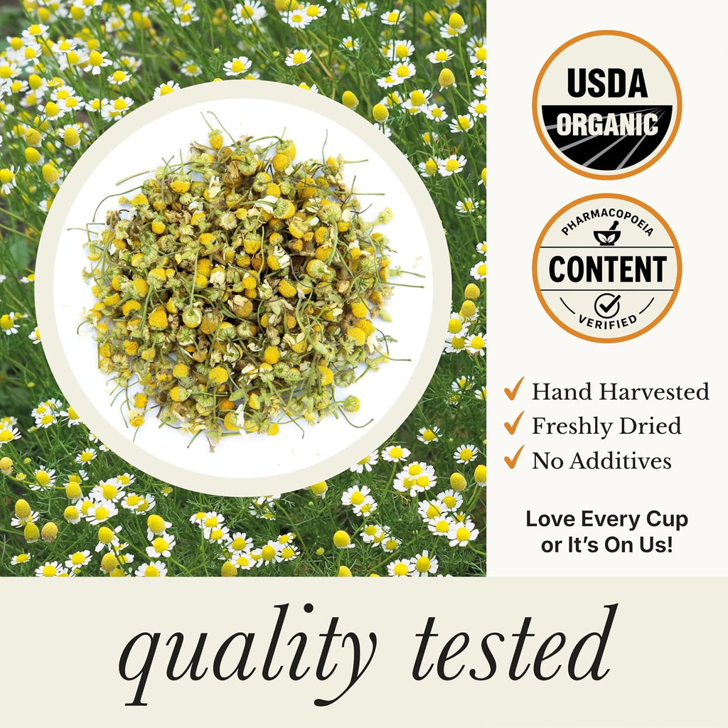 caffeine-free chamomile herbal infusion