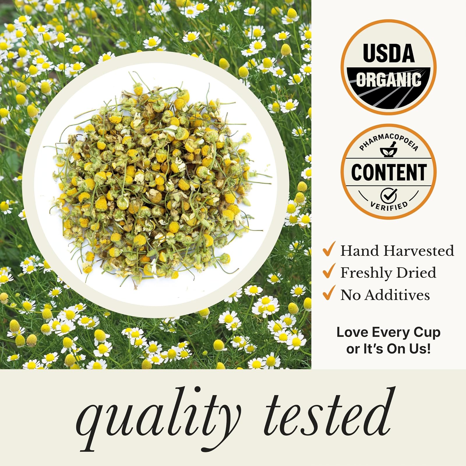 caffeine-free chamomile herbal infusion