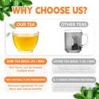 Caffeine-free chamomile tea bags for any time