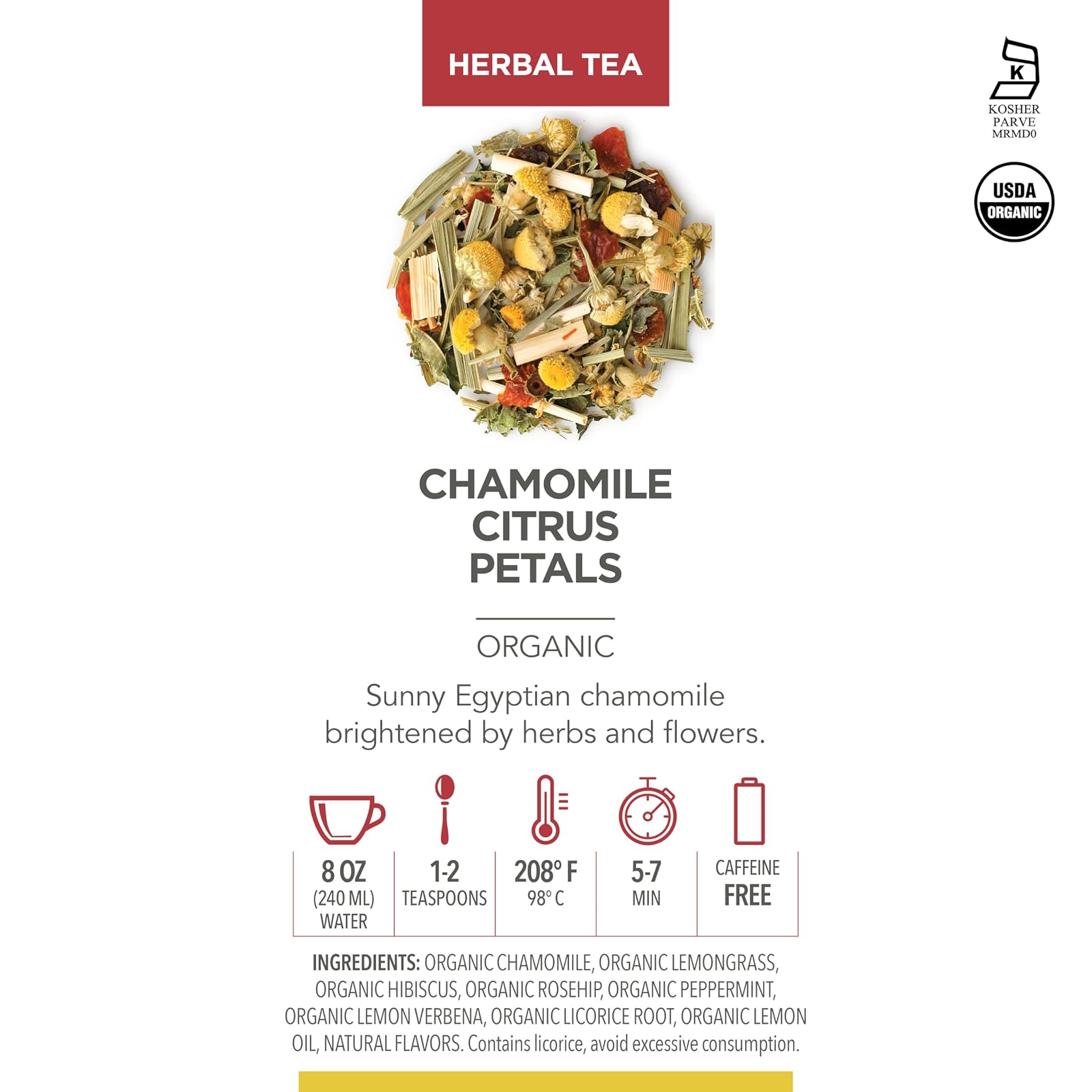 caffeine-free chamomile tea experience