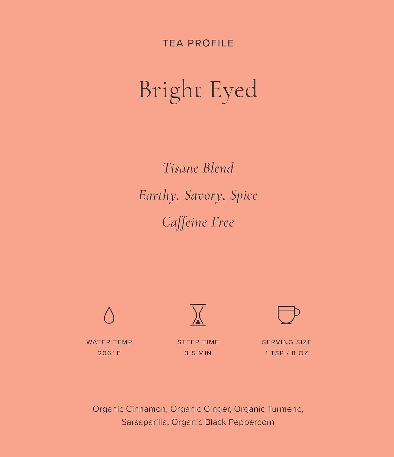 Caffeine-free chamomile tea option
