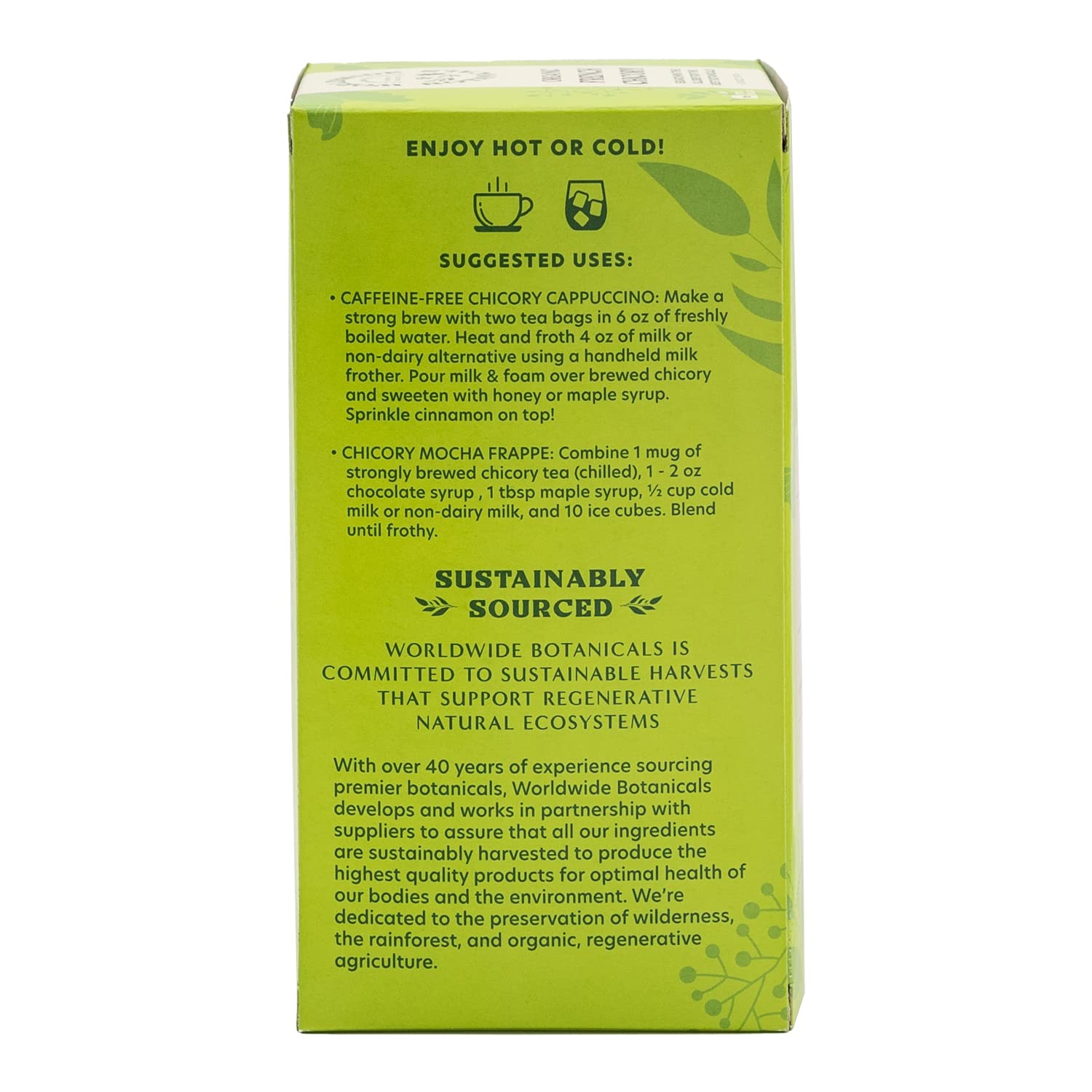 caffeine-free chicory root infusion