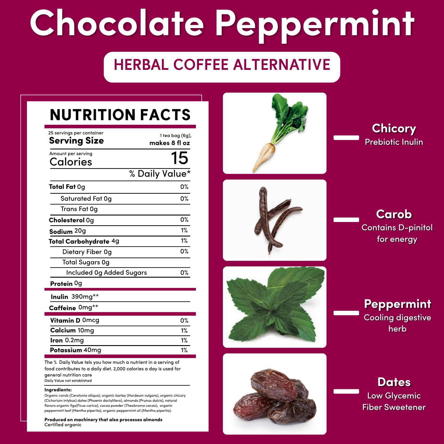 caffeine-free chocolate peppermint tea