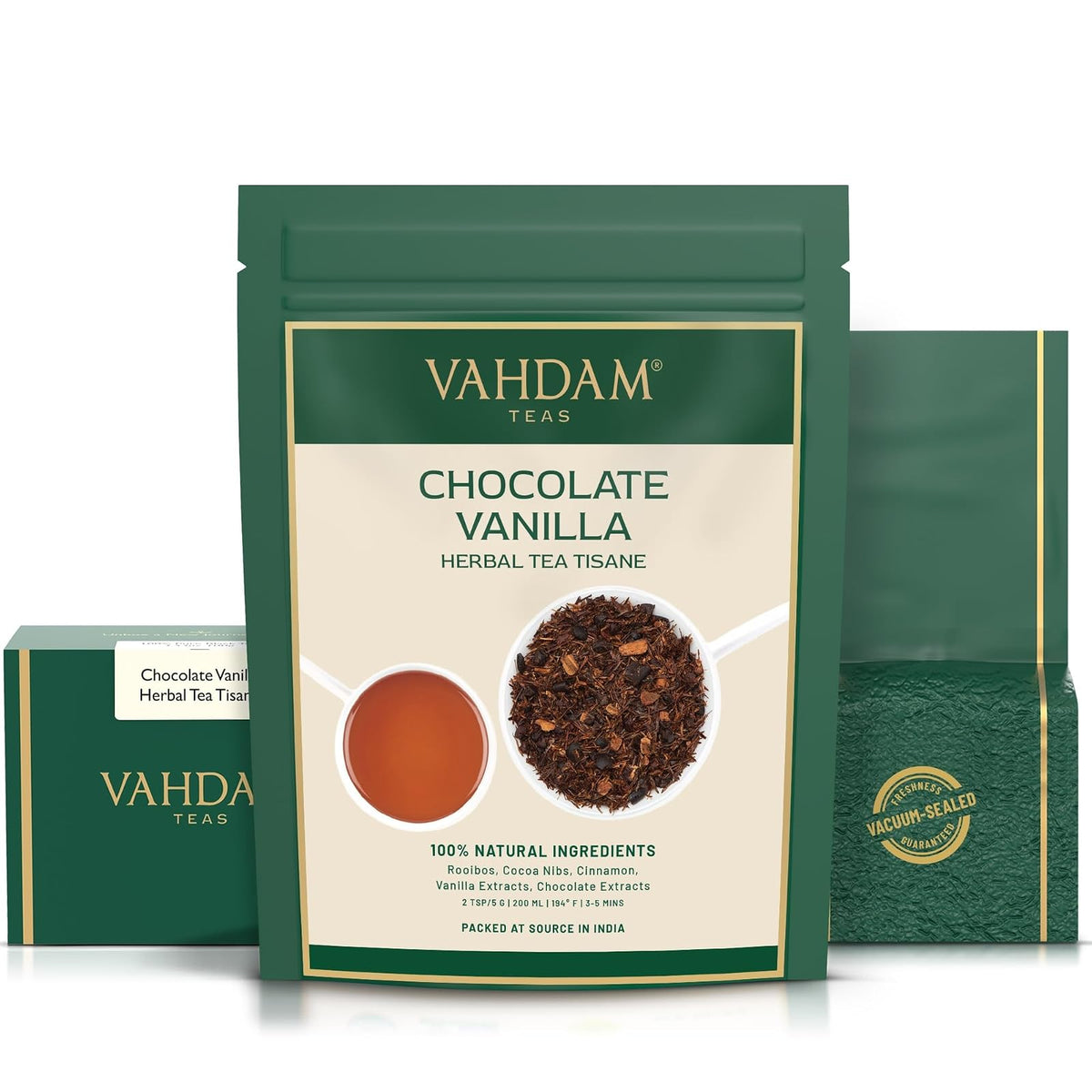caffeine-free chocolate vanilla herbal infusion