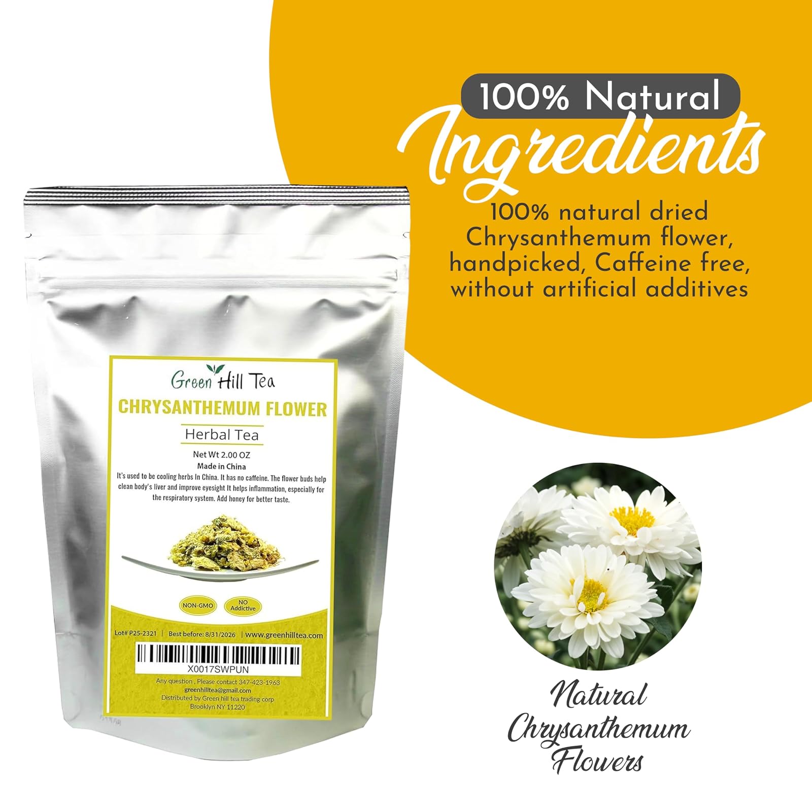 Caffeine-free Chrysanthemum flower tea