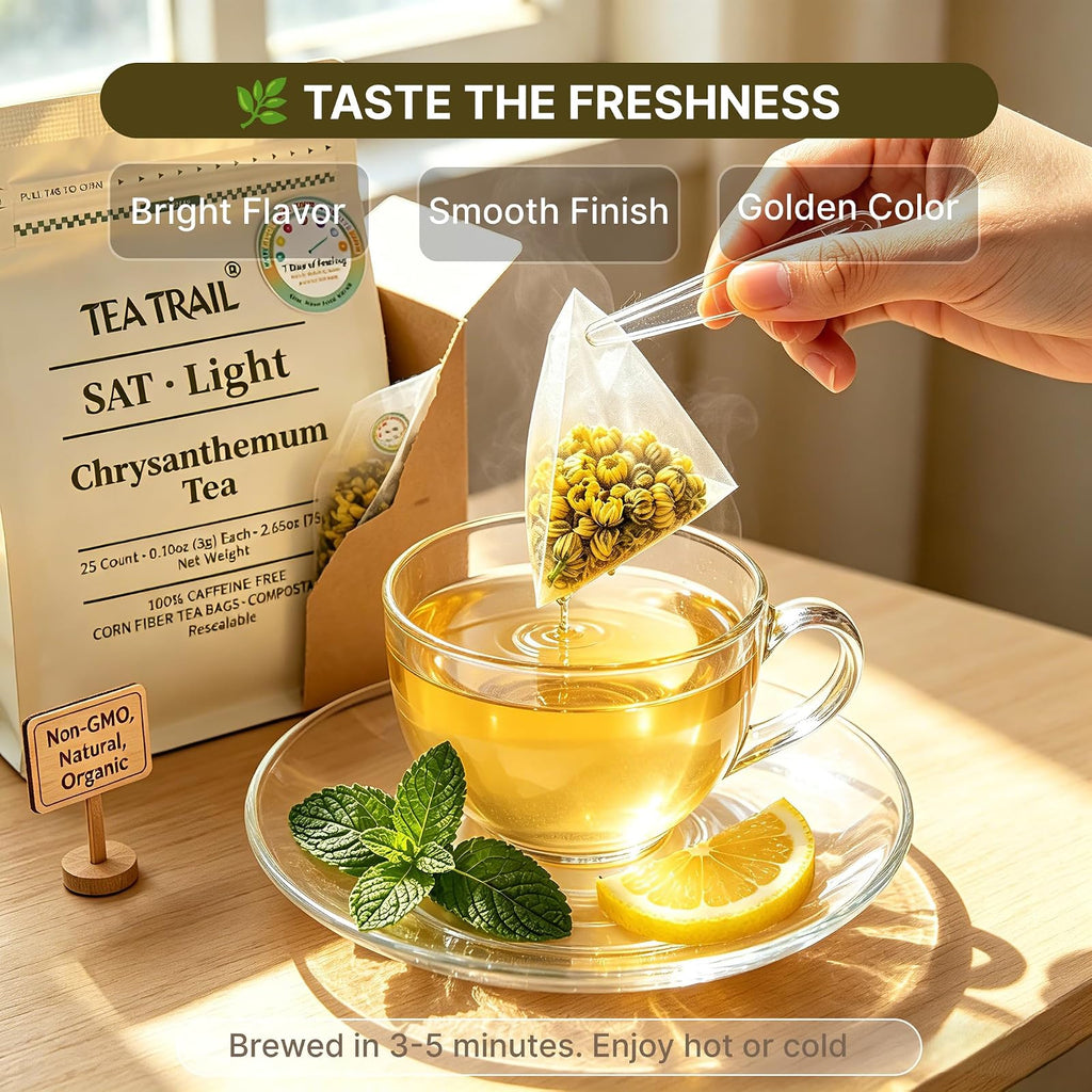 Caffeine-free chrysanthemum infusion