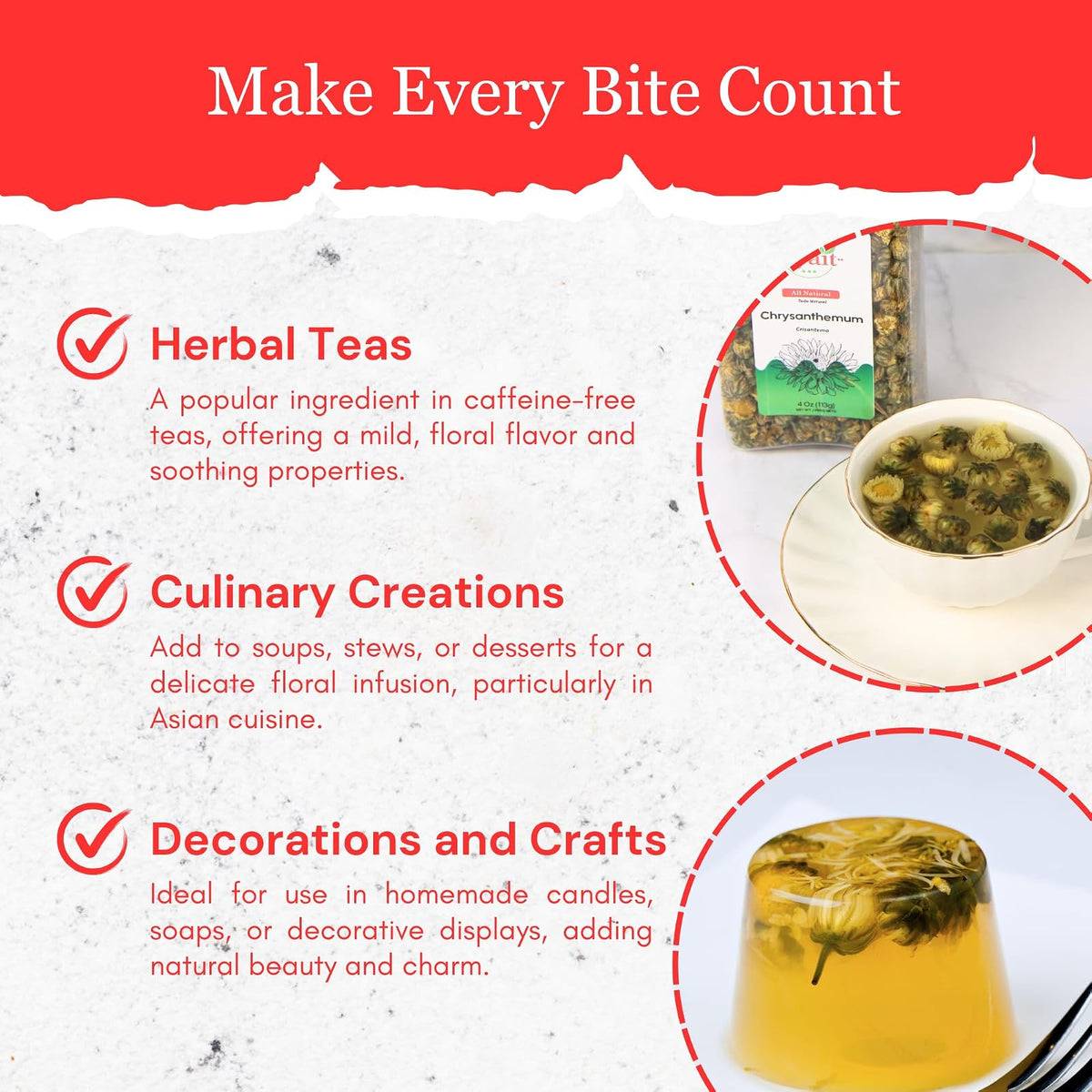 Caffeine-free chrysanthemum tea blend