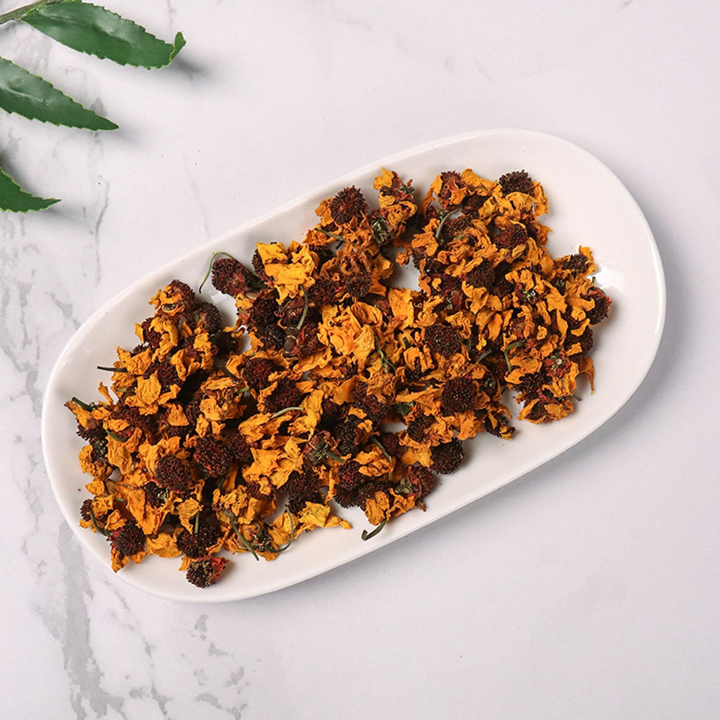 Caffeine-free chrysanthemum tea option
