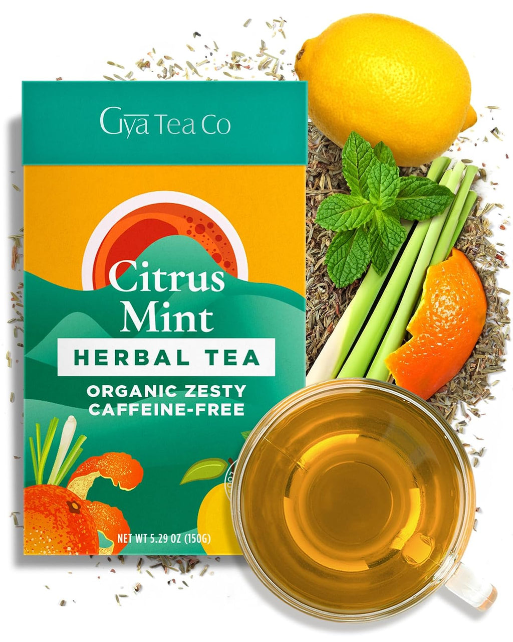 caffeine free citrus mint herbal tea