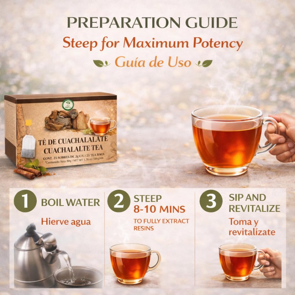 Caffeine-free cuachalalate herbal infusion