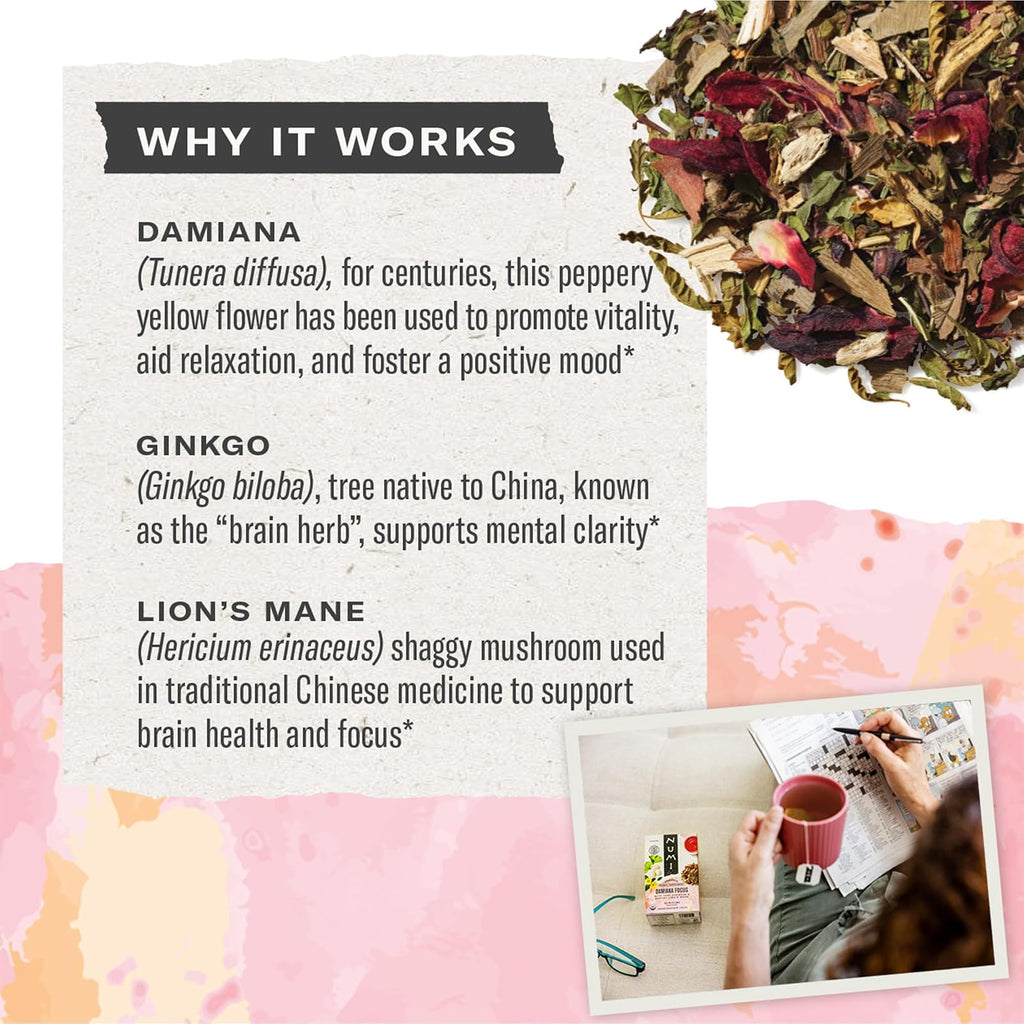 Caffeine-free damiana herbal infusion