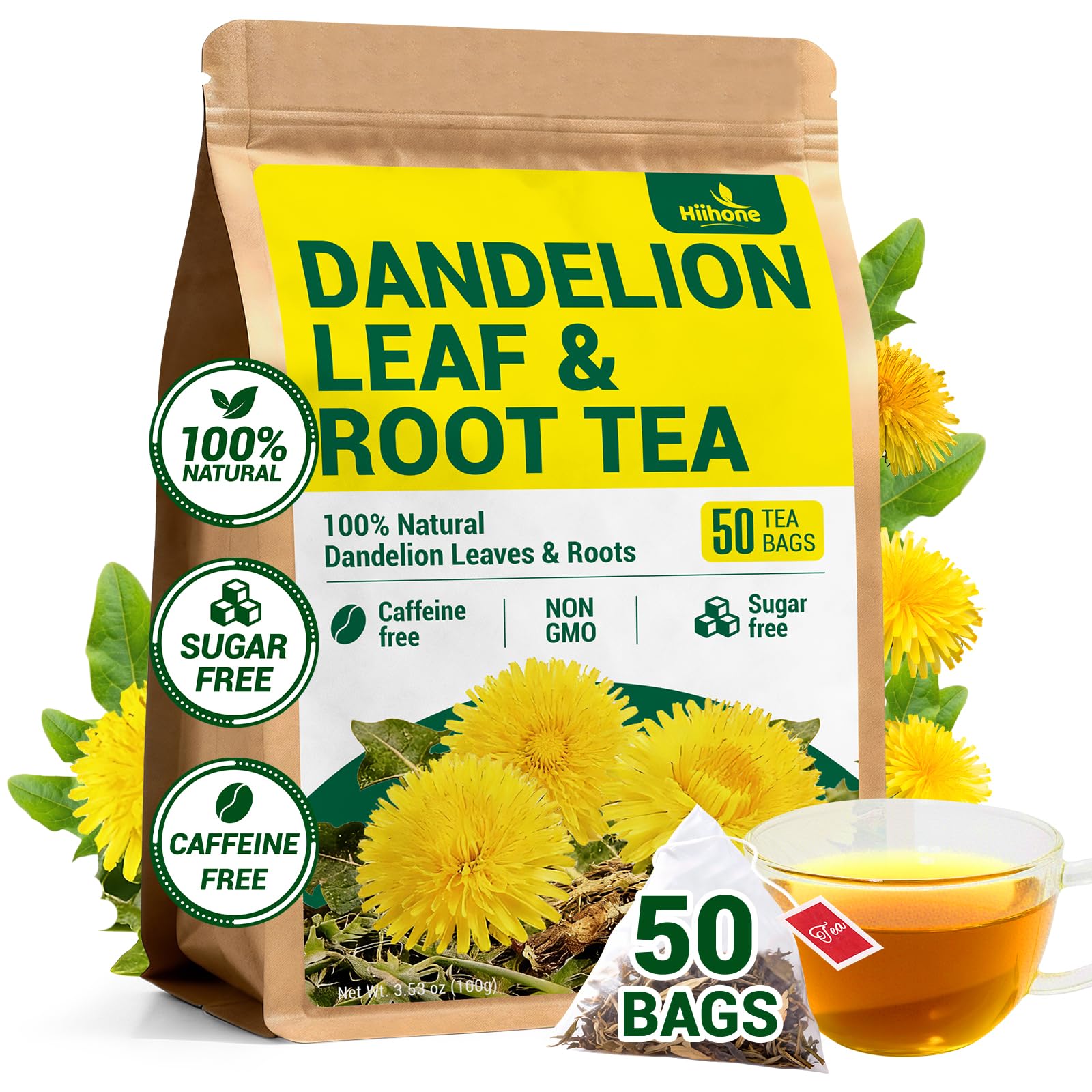 caffeine-free dandelion herbal tea