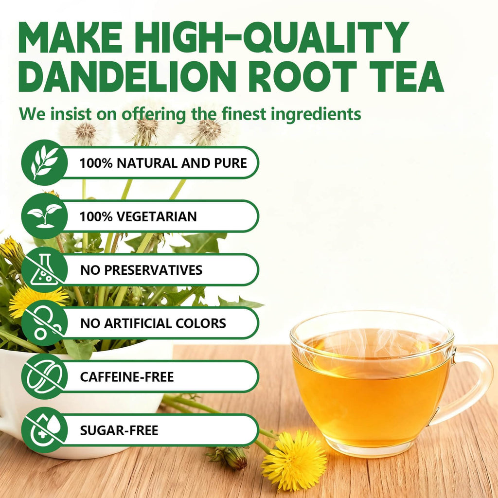Caffeine-free dandelion root infusion