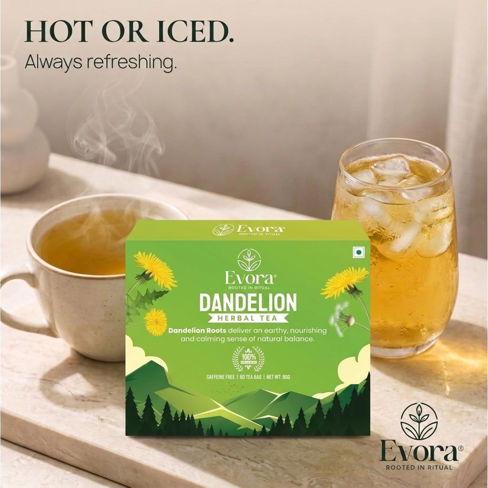 caffeine-free dandelion root infusion