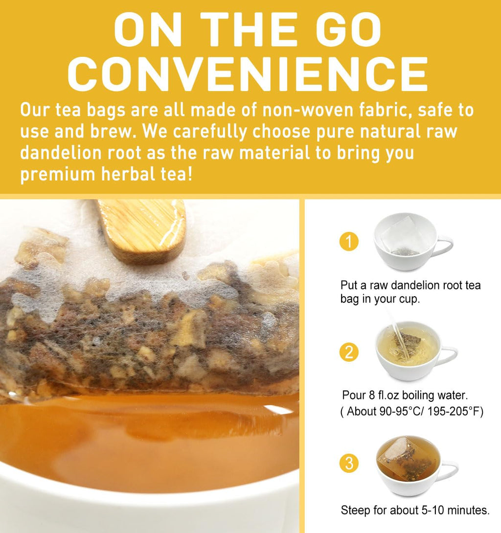 caffeine-free dandelion root tea bags
