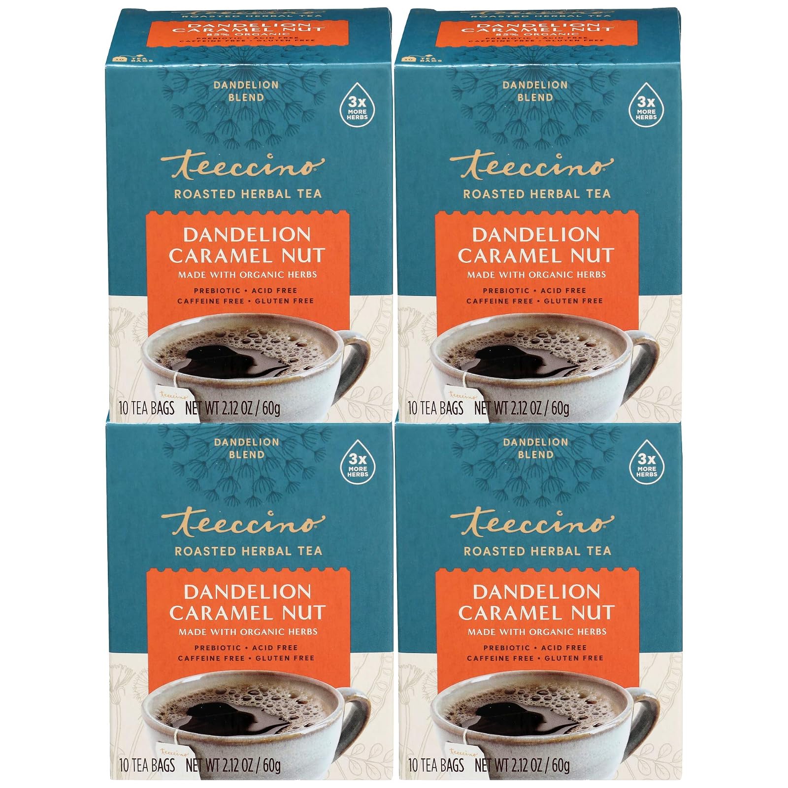 caffeine free dandelion tea bags