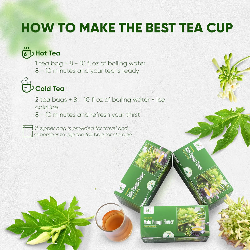 caffeine-free dried papaya flower tea