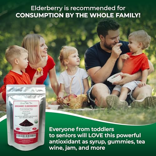 caffeine-free elderberry fruit tea option