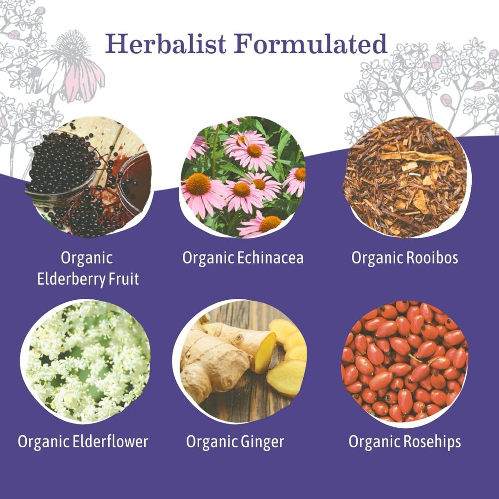 caffeine-free elderberry herbal infusion