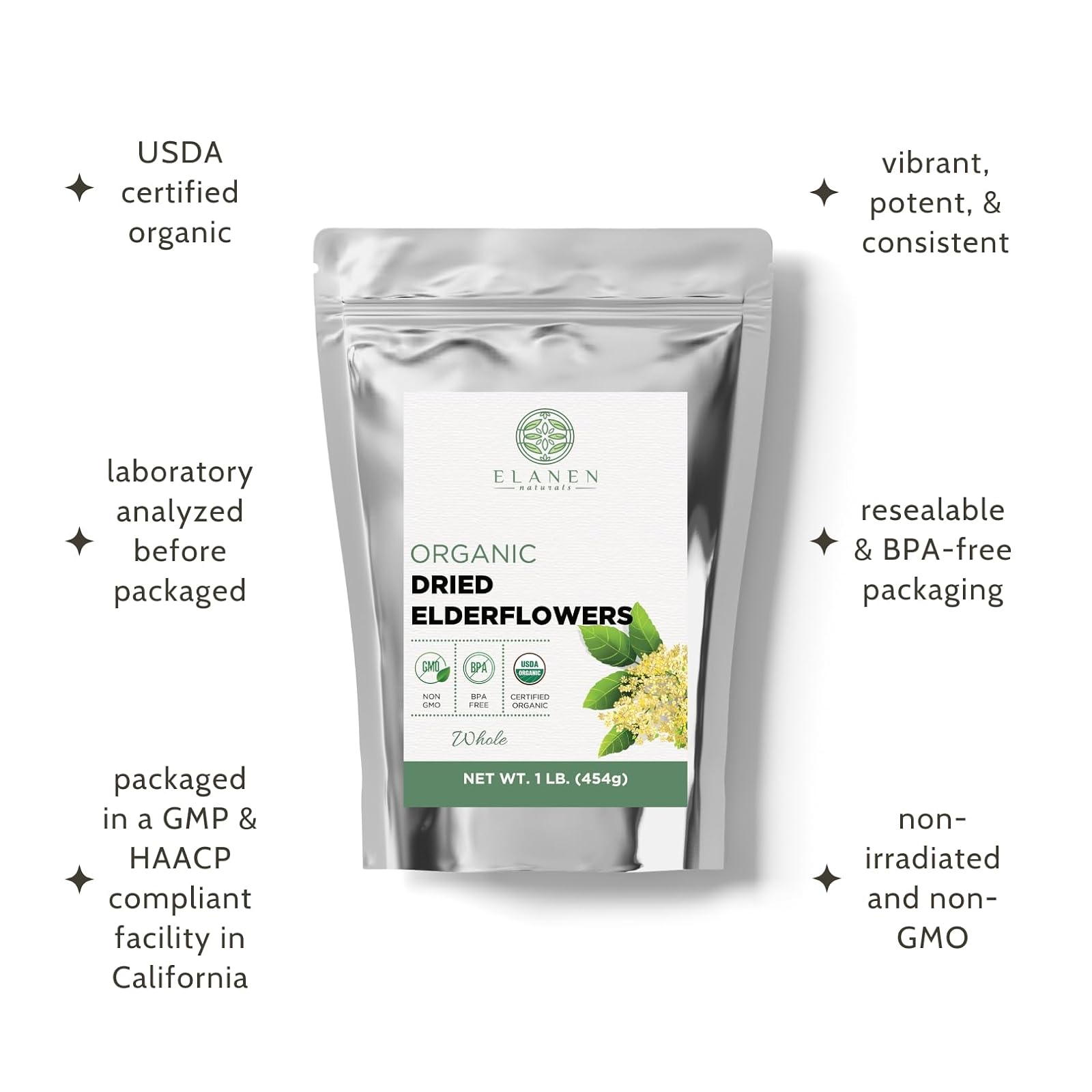 caffeine-free elderflower herbal tea