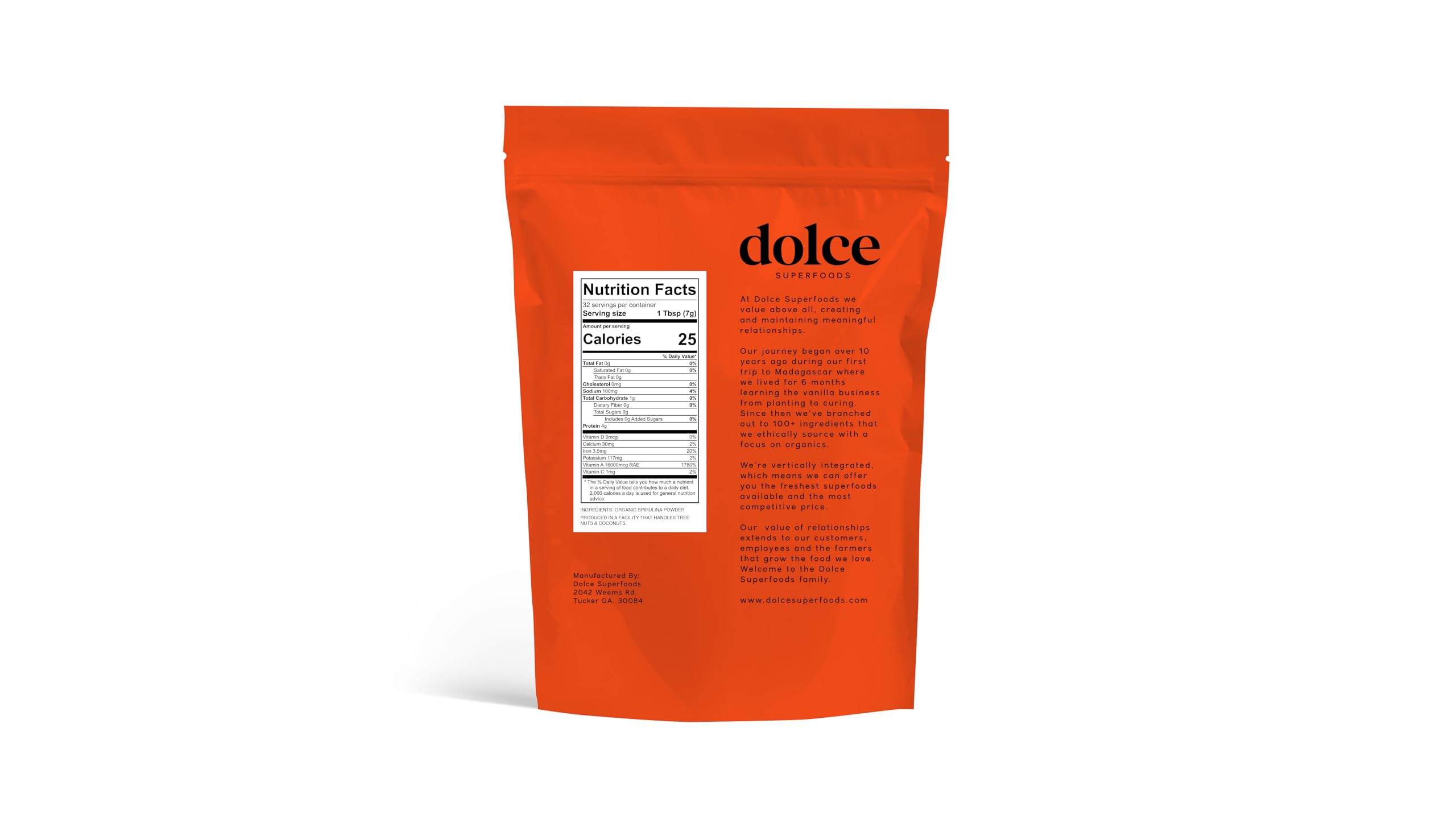 caffeine-free energy spirulina supplement