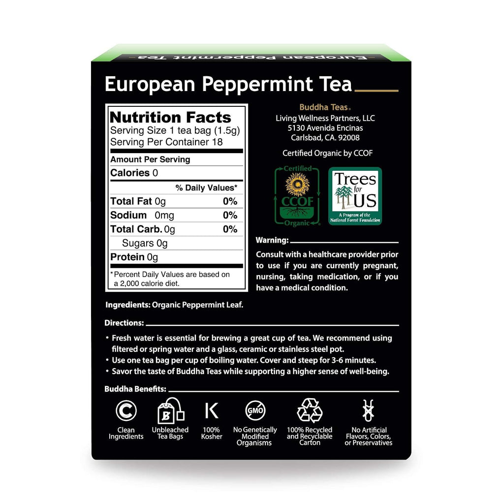 caffeine-free European peppermint tea