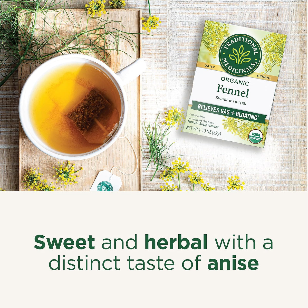 caffeine-free fennel herbal infusion