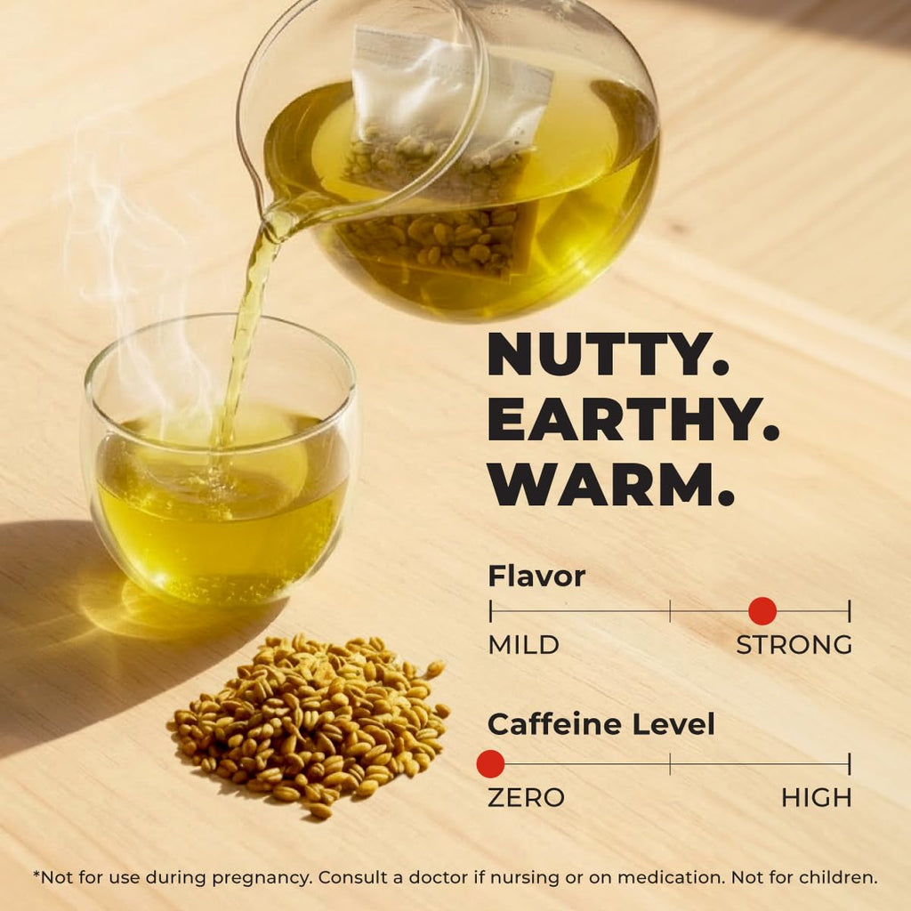Caffeine-free fenugreek tea for relaxation