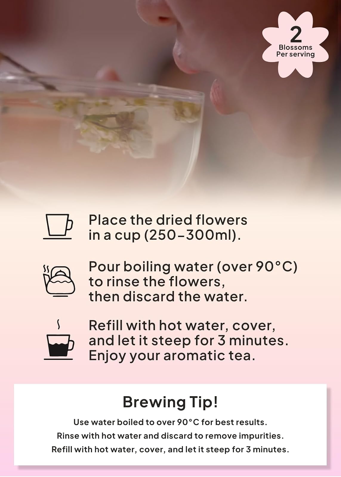 caffeine-free floral tea option