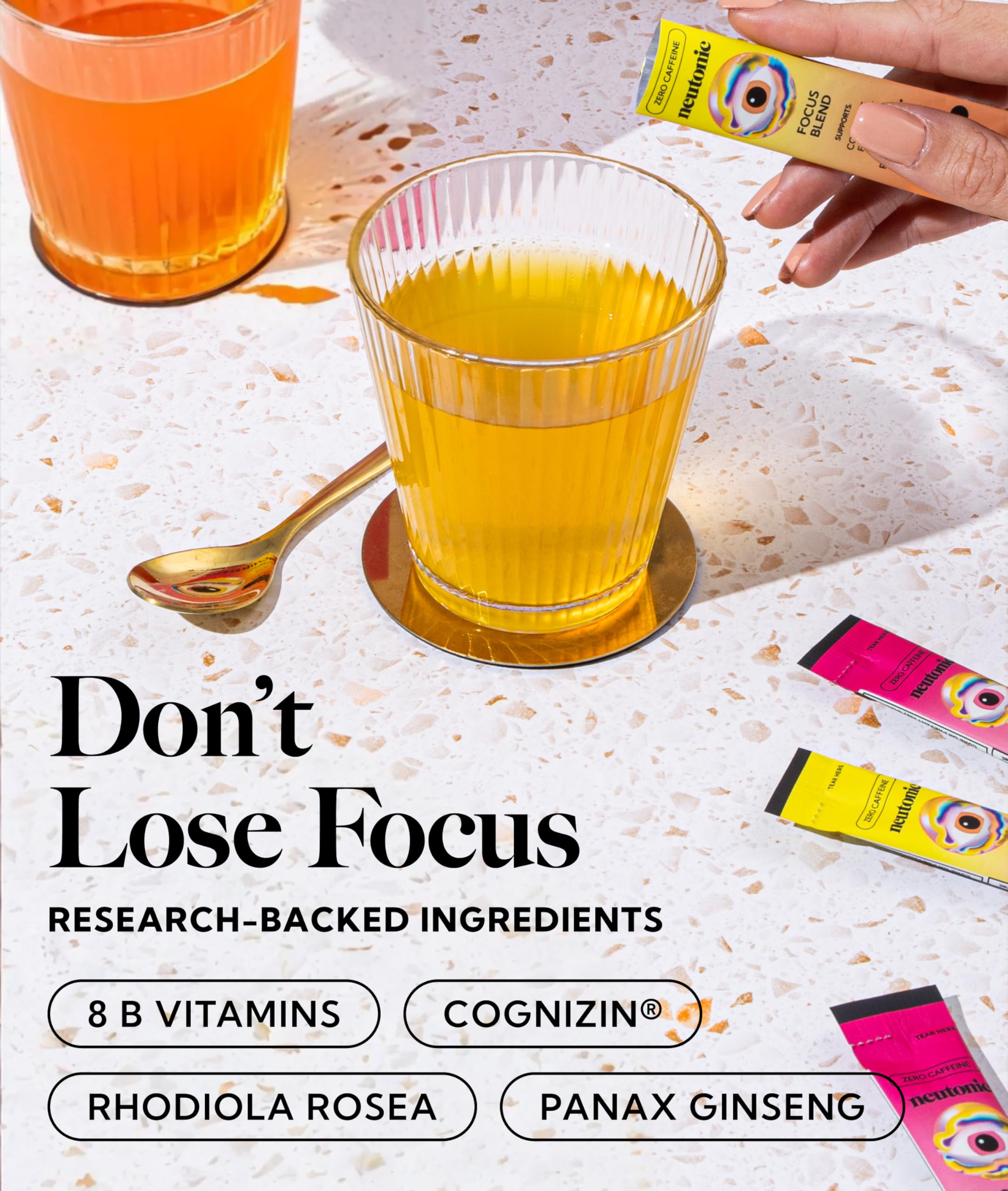 Caffeine free focus blend powder