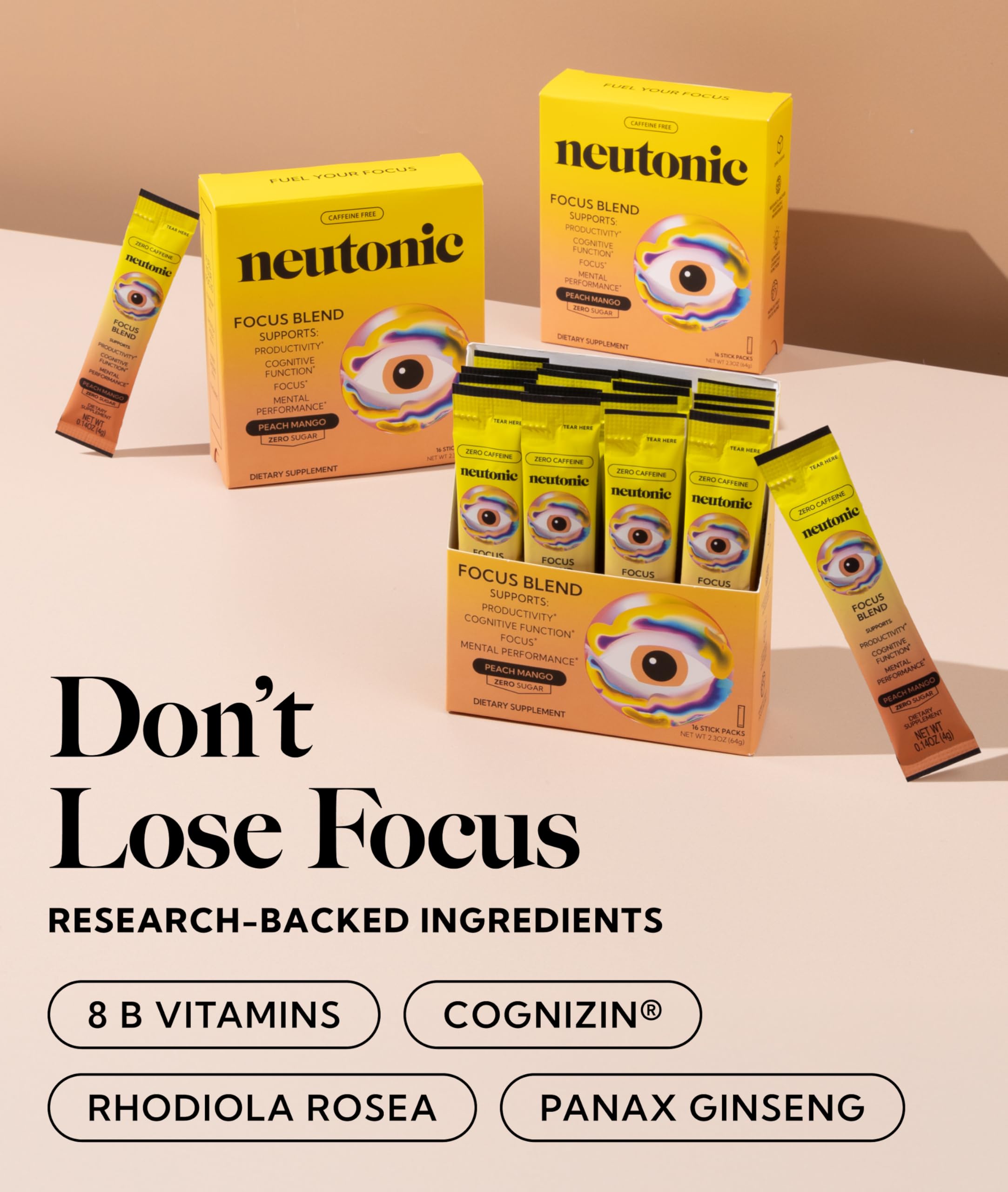Caffeine free focus blend sticks