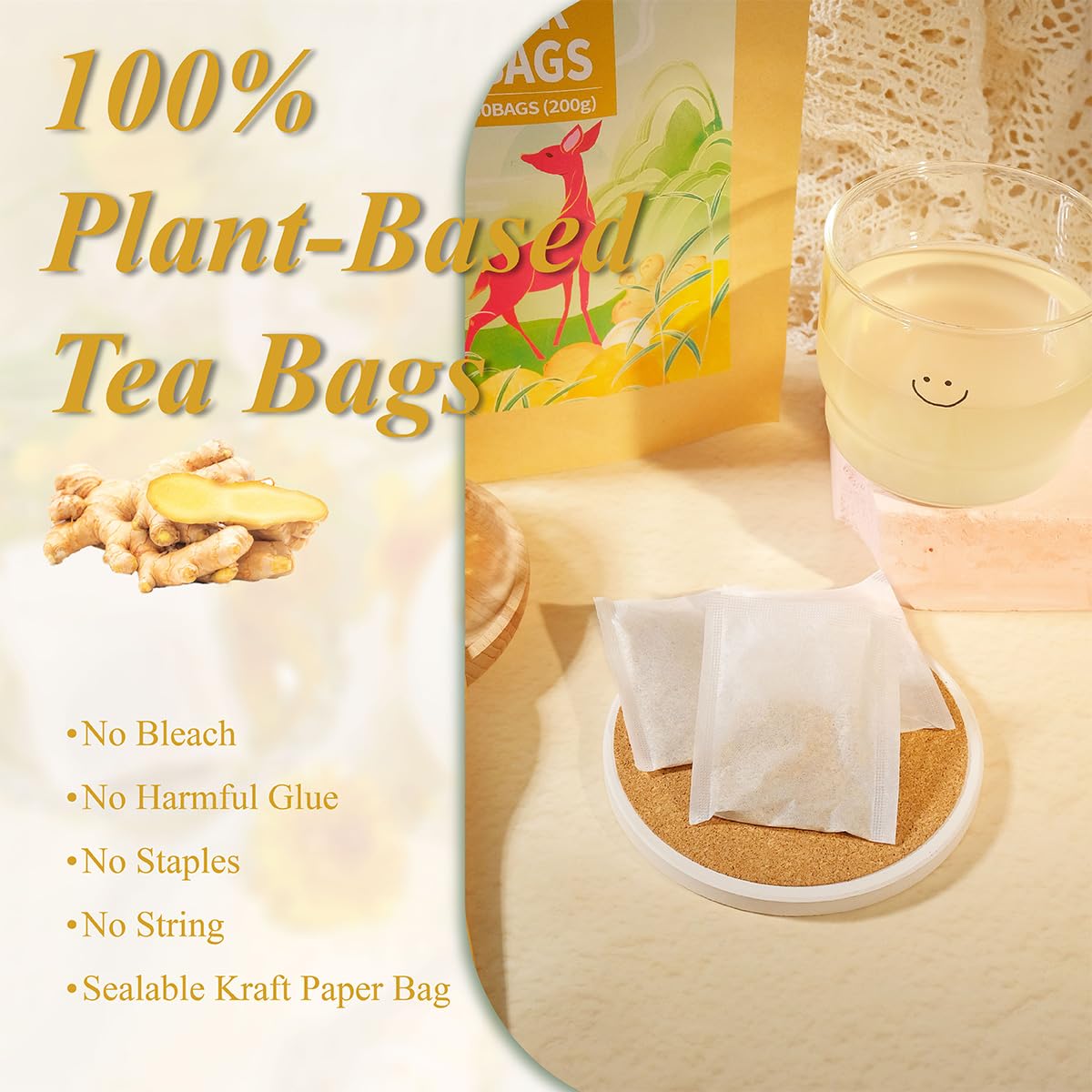 caffeine-free ginger herbal infusion