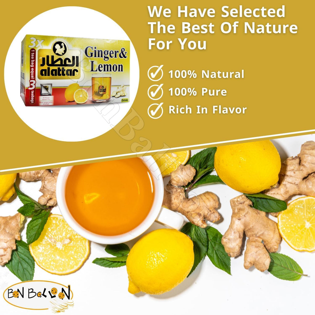 caffeine-free ginger lemon infusion