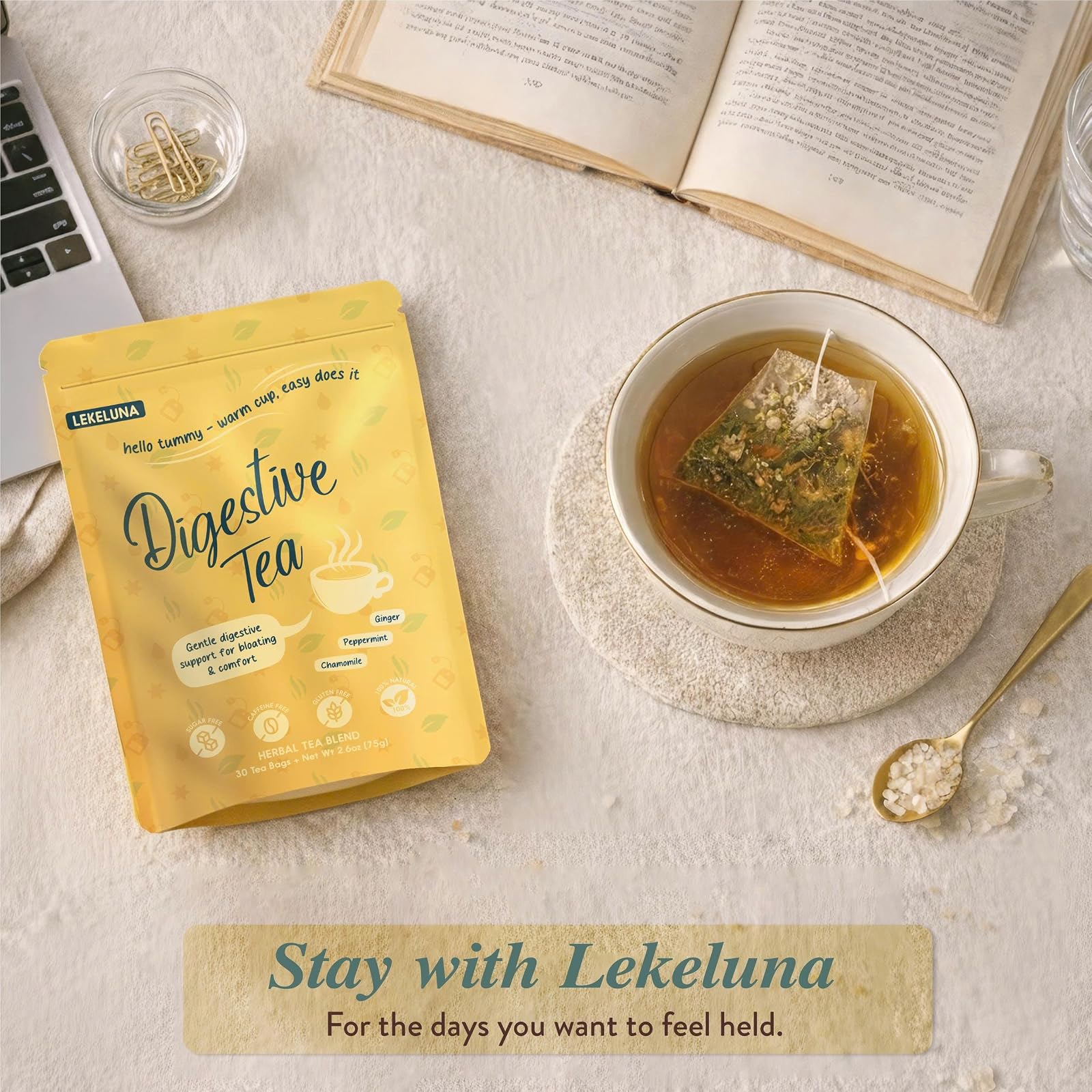 caffeine-free ginger peppermint tea