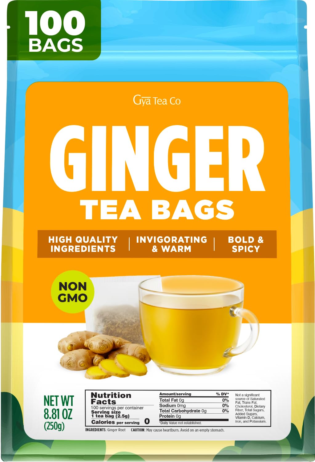 caffeine free ginger tea bags