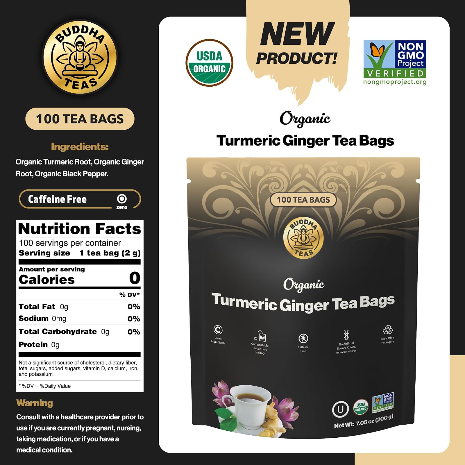 caffeine free ginger tea blend