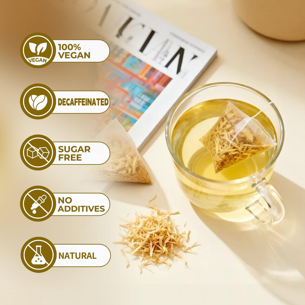 Caffeine-free ginger tea for relaxation