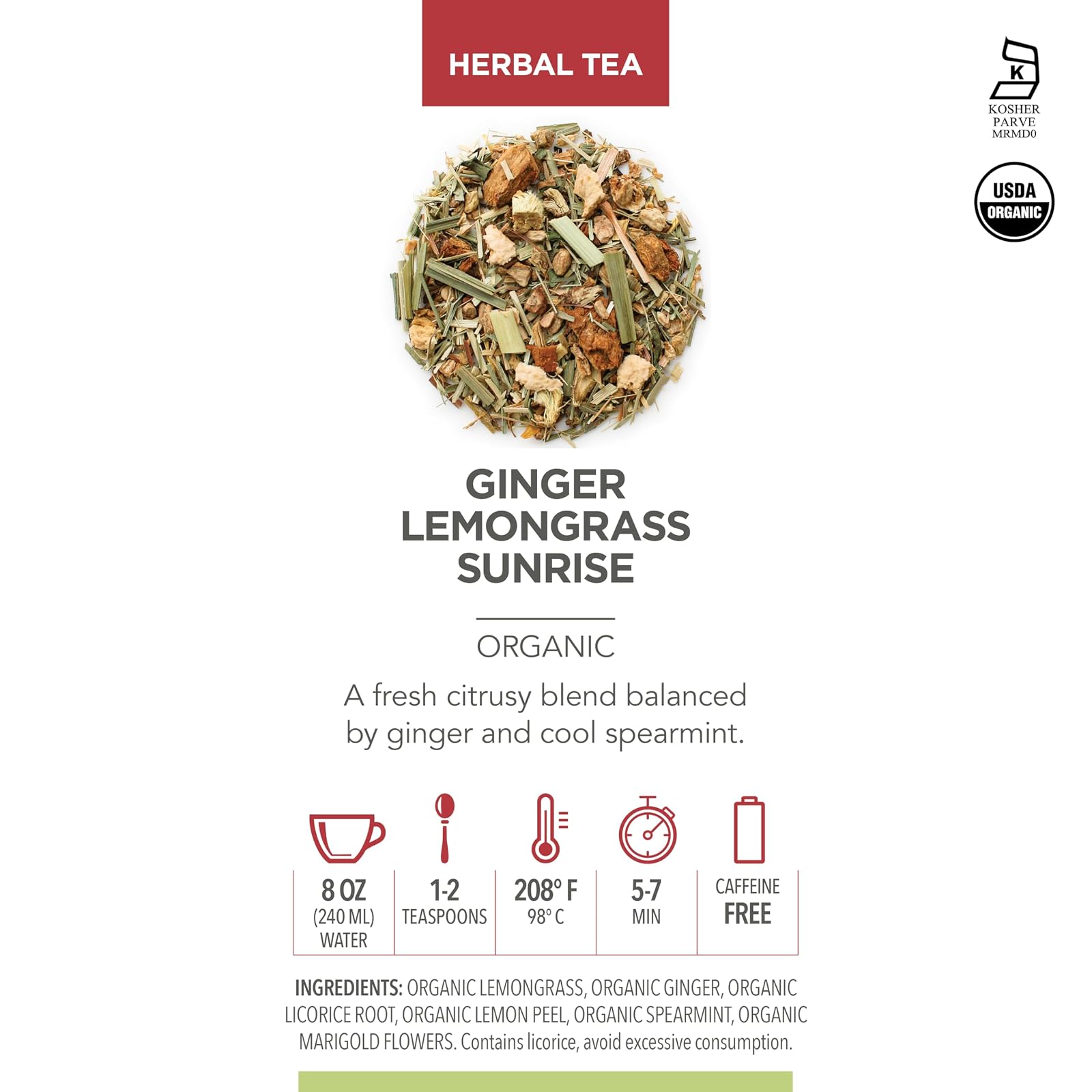 caffeine-free ginger tea for relaxation