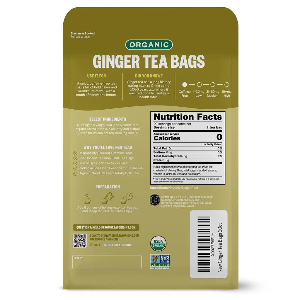 caffeine-free ginger tea option