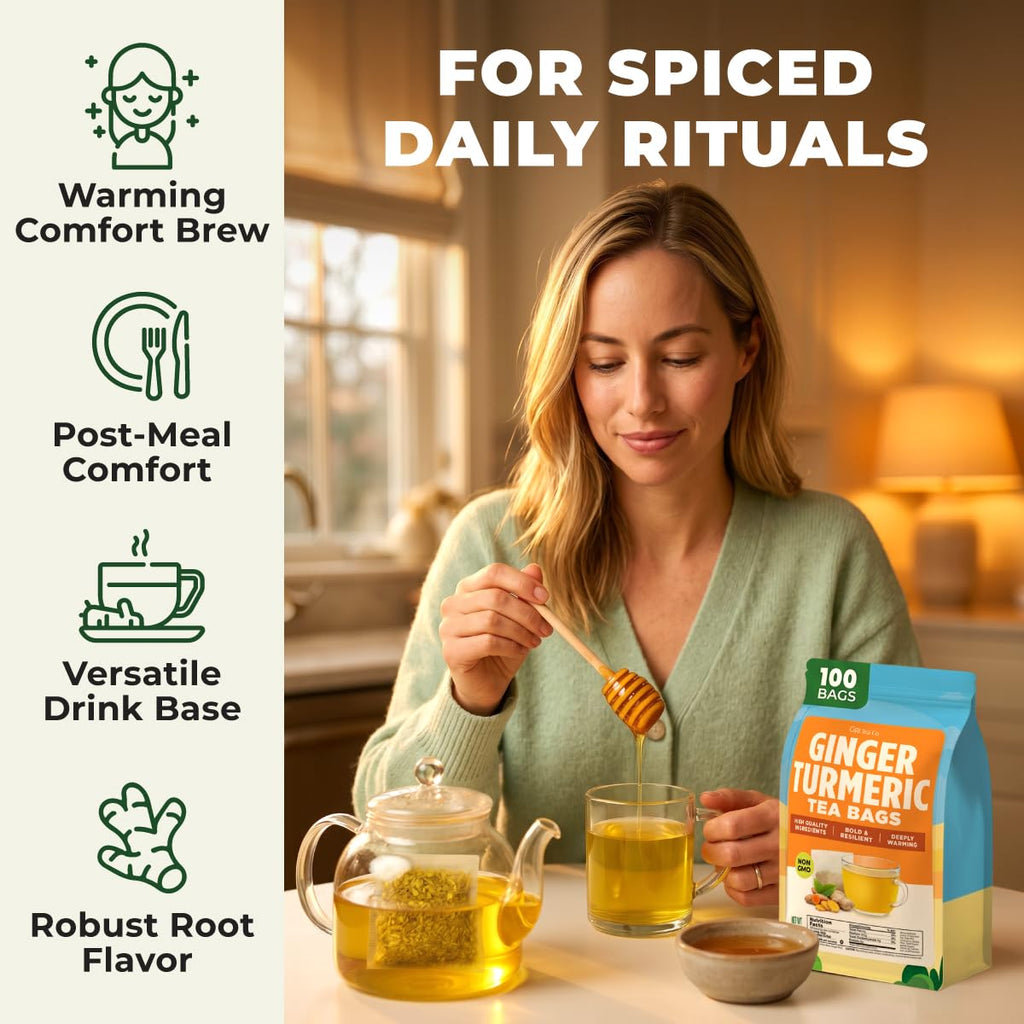 Caffeine-free ginger turmeric infusion