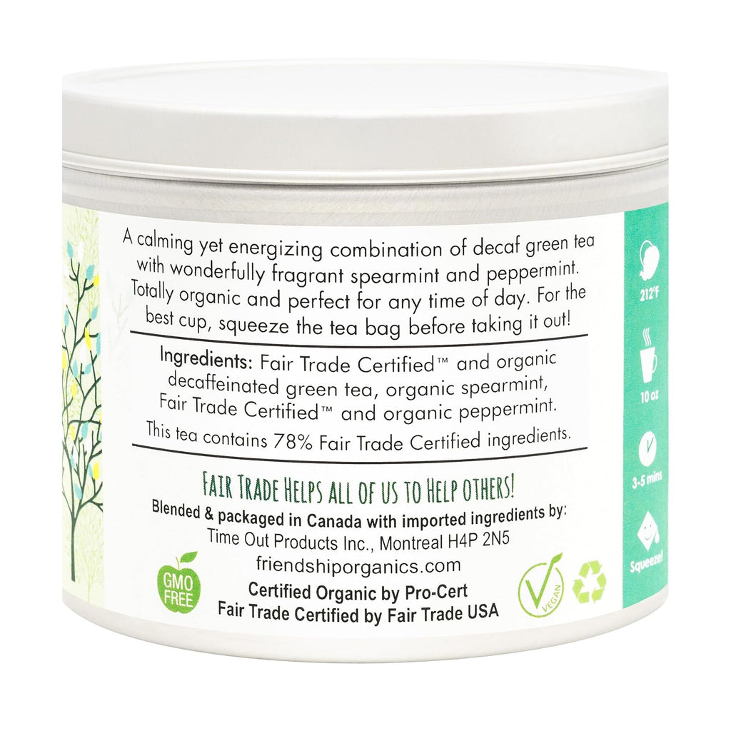 caffeine-free green mint tea blend