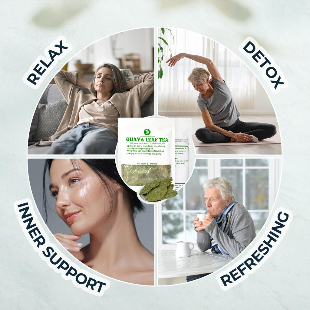 Caffeine-free guava herbal tea option