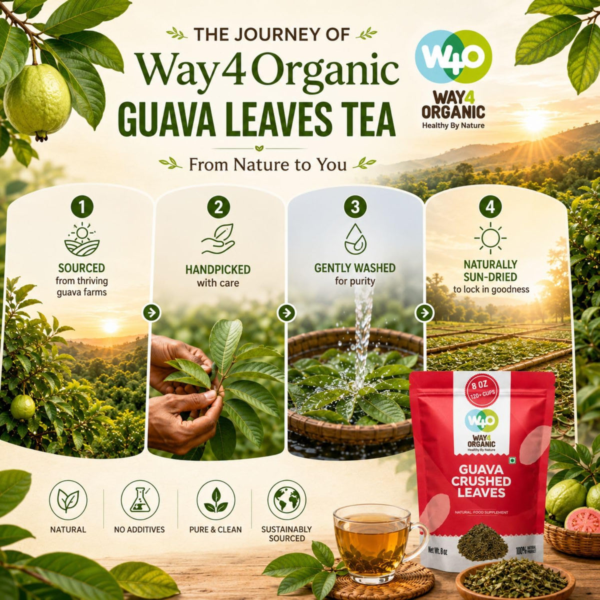caffeine-free guava herbal tea