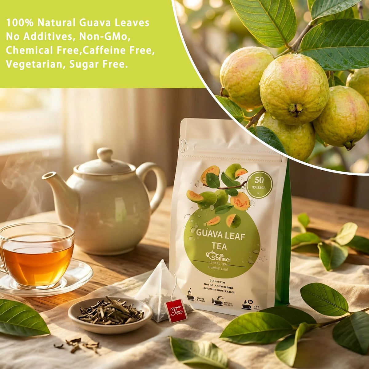 caffeine-free guava leaf infusion