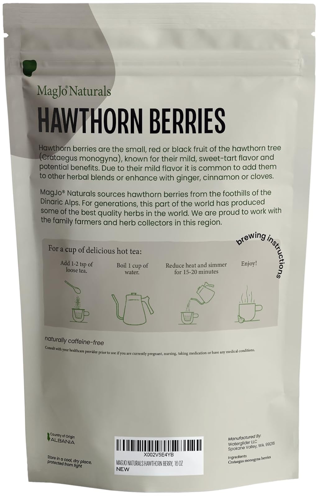 caffeine-free hawthorn tea blend