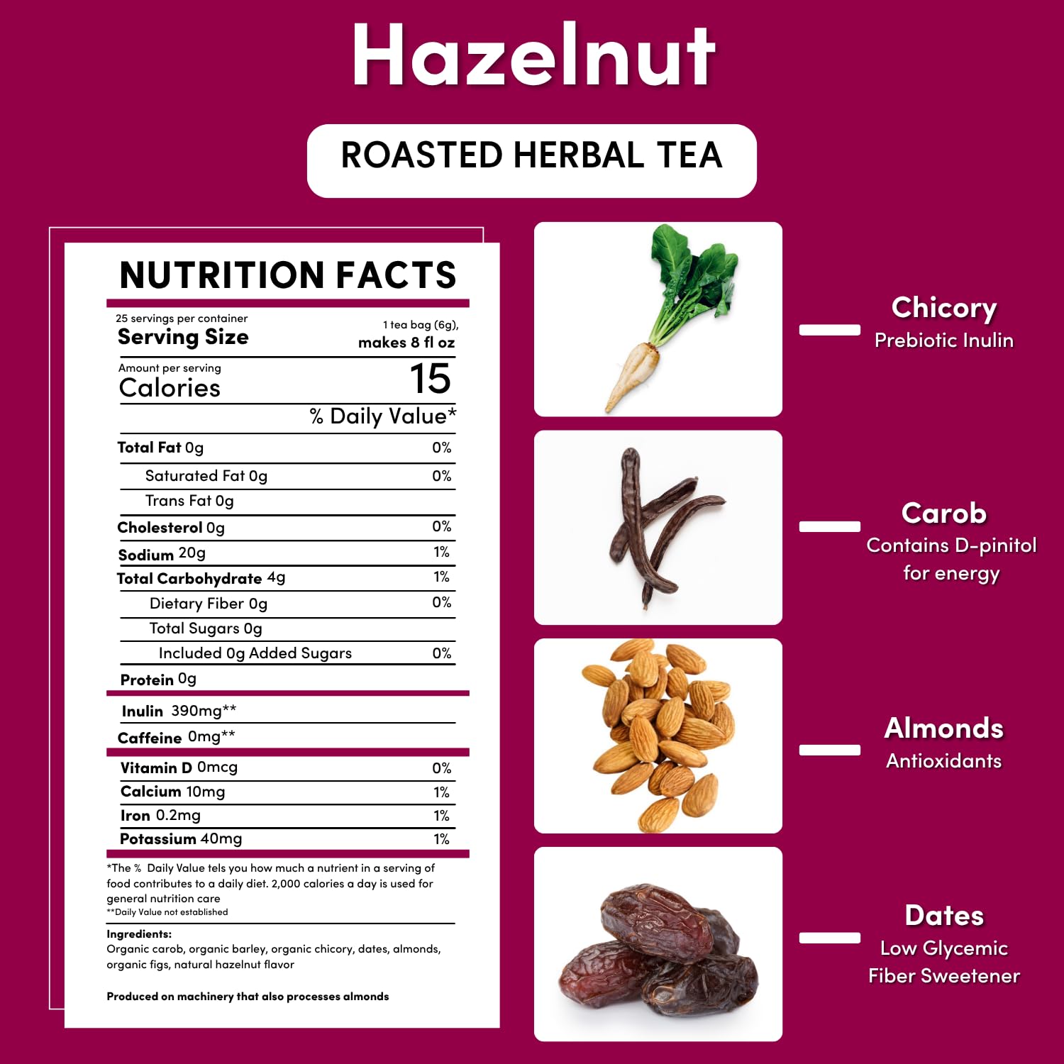 caffeine-free hazelnut herbal tea