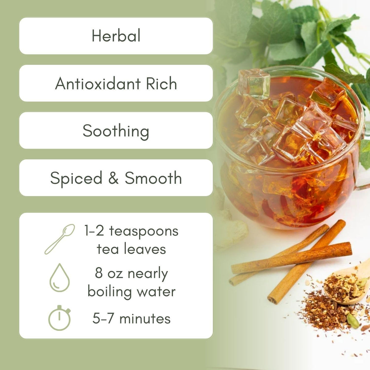 caffeine-free herbal chai infusion