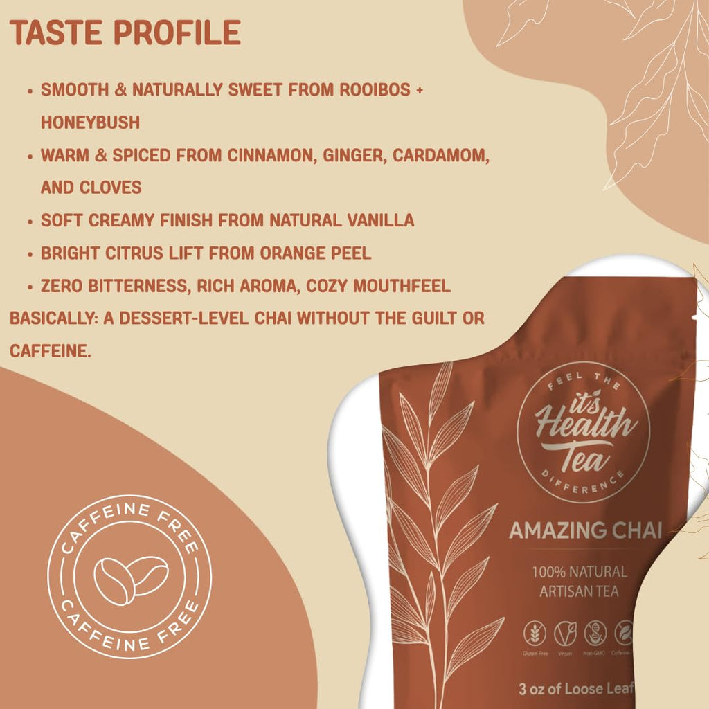 Caffeine-free herbal chai tea